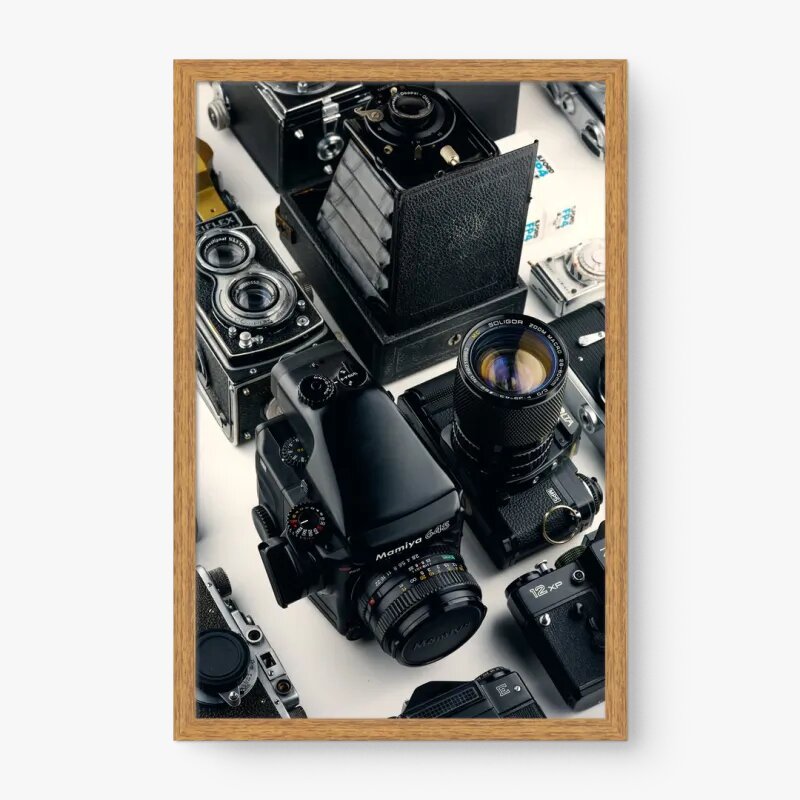 Quadro Decorativo Câmeras Analógicas – Arte Fotografia Vintage