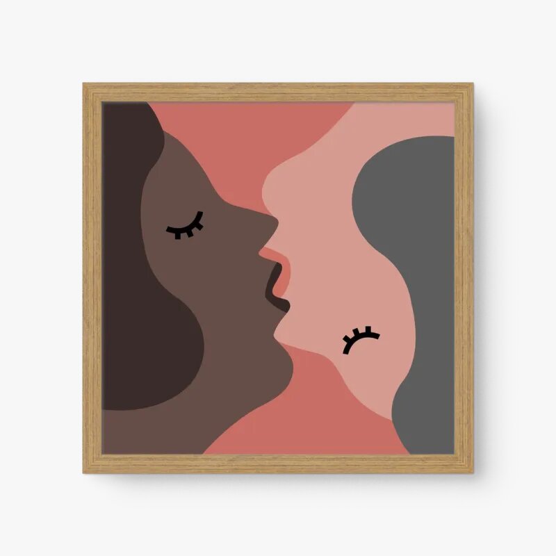 Quadro Decorativo Sketch Dualidade Feminina – Arte Contemporânea Expressiva