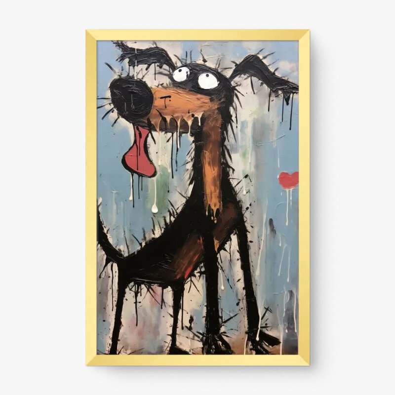 Quadro Decorativo Cachorro Cartoon – Quadro Divertido e Moderno